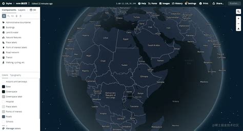1 Mapbox Gl 创建地图并替换样式创建mapbox Gl应用。替换地图样式标签为中文。mapbox Glj 掘金