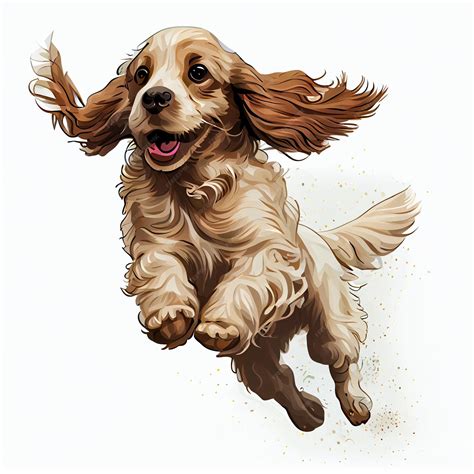 Premium Photo Cocker Spaniel Jumping Cartoon