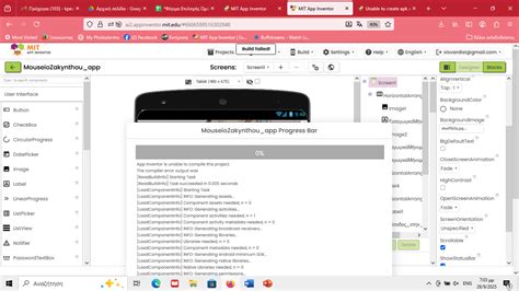 Unable To Create Apk App Generating Icons Task Errored Mit App Inventor Help Mit App