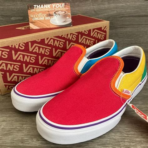 Vans Shoes Vans Classic Slipon Rainbow Colorblock Multicolor Poshmark