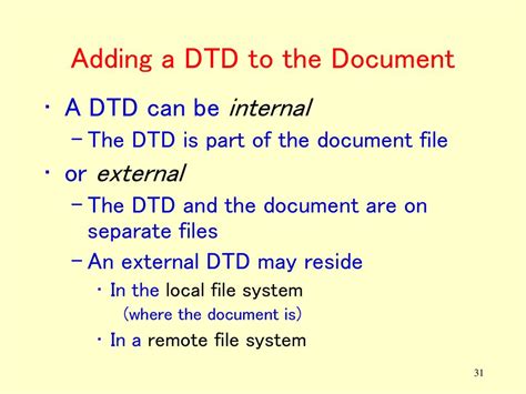 dtd document type definition ppt download