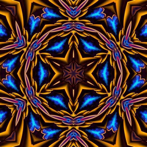 A Colorful Kaleidoscope Of Orange And Blue Colors Is Featured In This
