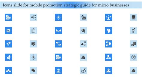 Icons Slide For Mobile Promotion Strategic Guide For Micro Businesses