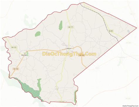 Map Of Glascock County Georgia Thong Thai Real