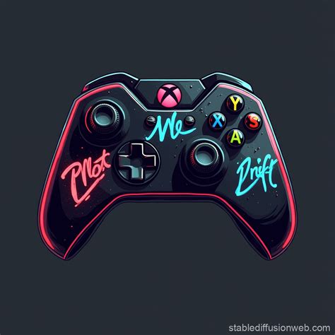 Xbox Controller With Car Steering Logo Stable Diffusion Online