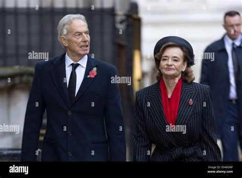 Former Prime Minister Of The Uk Tony Blair And His Wife Cherie Blair
