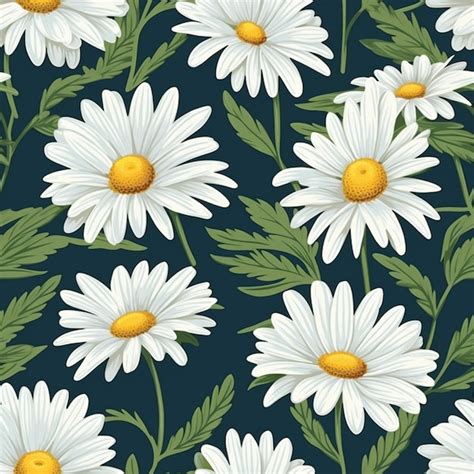 Premium Ai Image Daisy Pattern For Fashion Illustration