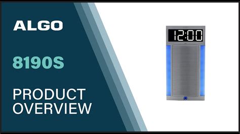 Algo 8190S IP Speaker Clock Visual Alerter YouTube