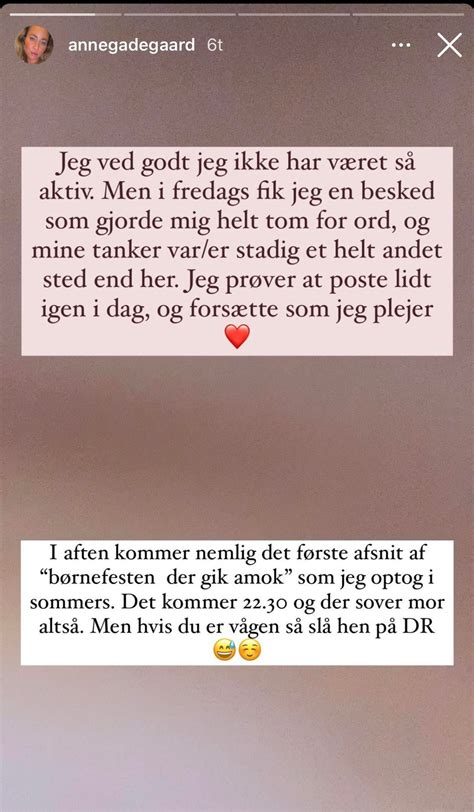 Anne Gadegaard Er Meget Tætte Veninder Med Hugo Helmigs Storesøster Jeg Begynder Snart Og Blive