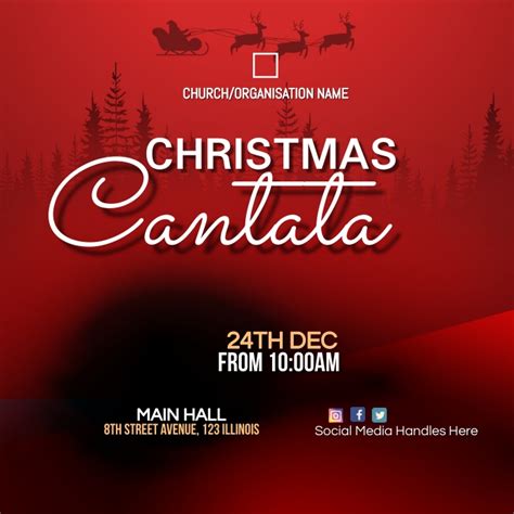 Christmas Cantata Flyer Template Postermywall
