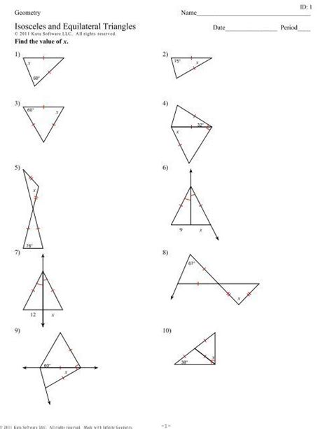 Equilateral Isosceles Triangle Worksheet Feryoffshore