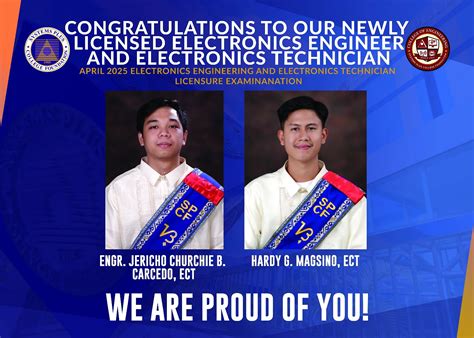 Systems Congratulations To Our New Electronics Engineers And
