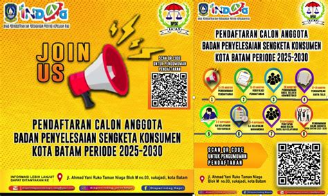Perpanjangan Pendaftaran Calon Anggota Bpsk Kota Batam Periode 2025 2030 Wajah Batam