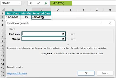 Edate Excel Function Formula Examples How To Use