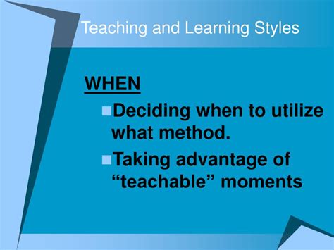 Ppt Teaching And Learning Styles Powerpoint Presentation Free