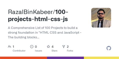 Github Razalbinkabeer100 Projects Html Css Js A Comprehensive List Of 100 Projects To Build