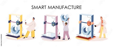 Manufacturing Process Industry Scientist Robot Assembling Products Smart Manufacture