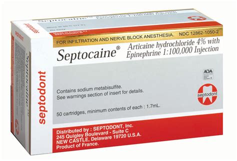 Septocaine 1 100 000 — Orange And Los Angeles County Genuine Dental