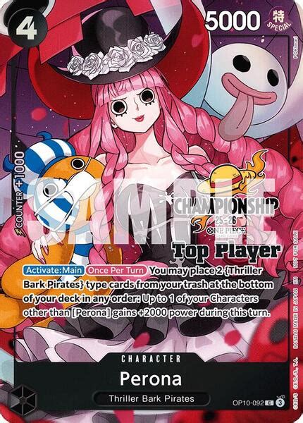 Perona Cs 25 26 Top Player Pack One Piece Promotion Cards One