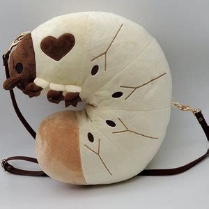 Love Grub Plush Bag Beetle Insect Invertebrate Worm Maggot Larvae Invert Plushie Purse