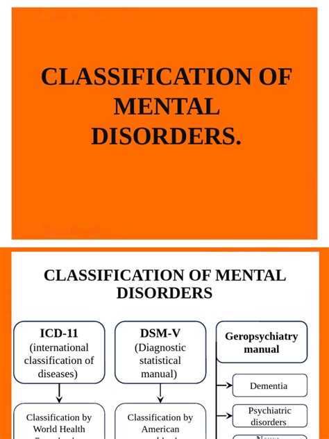 Mental Disorders Classification Overview Pdf Mental Disorder Dementia