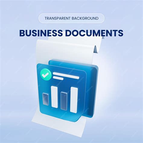 Premium Psd Business Document 3d Rendering Illustration