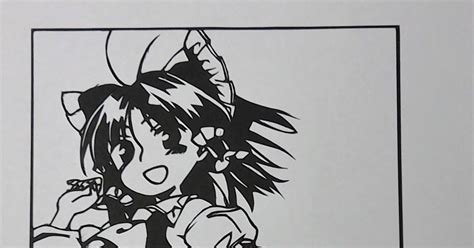 東方 切り絵 博麗霊夢 Iromoのイラスト Pixiv