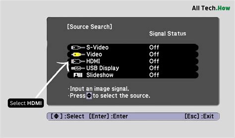 How To Fix Epson Projector No Signal Error On Hdmi Input