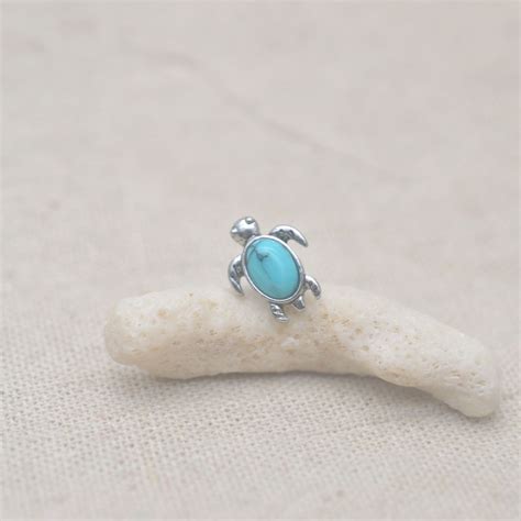 Turtle Cartilage Earringcartilage Piercing Earringturquoise Earring