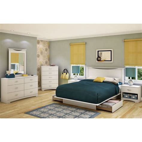Grace Collection Offers You This Full Size White Modern Platform Bed