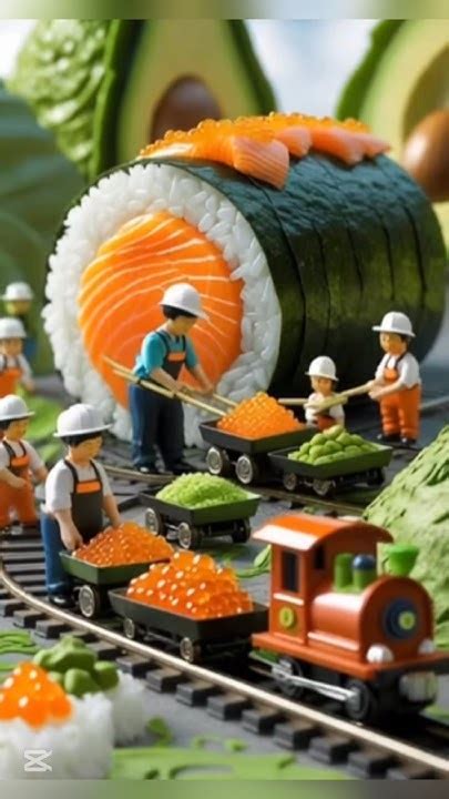 Tiny Shef Is Making Gaint Sushi😱😱 Trending Flavorfulminiatures Miniaturecooking Short 3d