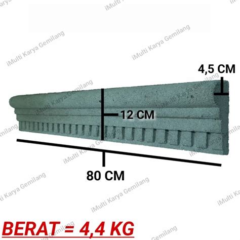 Jual Lis Batu Alam Lis Profil Lis Plafon Lis Piano B 12 Panjang 80 Cm Shopee Indonesia