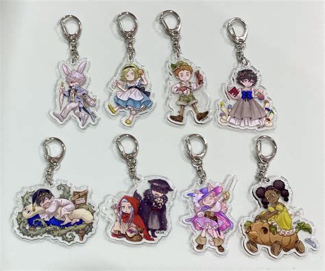 만화 아크릴 열쇠고리 이상한 나라의 앨리스 컨셉