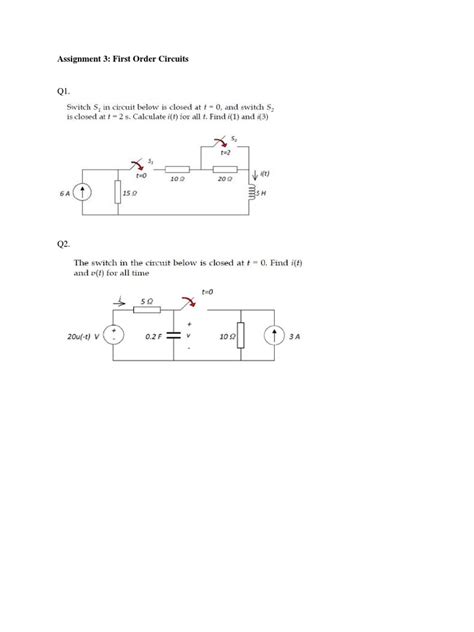 Assignment 3 First Order Circuits Pdf