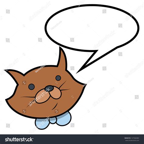 Cat Saying Vector Cartoon Illustration Stock Vector Royalty Free