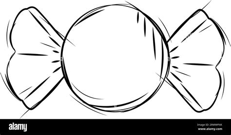 Isolated Sketch Of A Candy Vector Stock Vector Image And Art Alamy