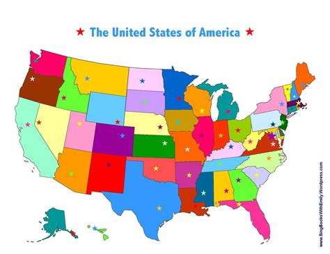Printable Map Of The United States Of America Clipart Best