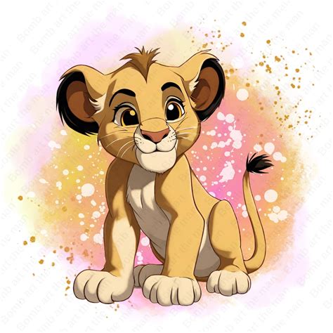 Cute Simba Clipart Lion King Png Simba Png Watercolor Background