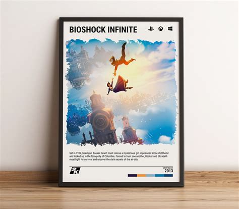 Bioshock Infinite 2013 Minimalist Poster Video Game Wall Art Print ...