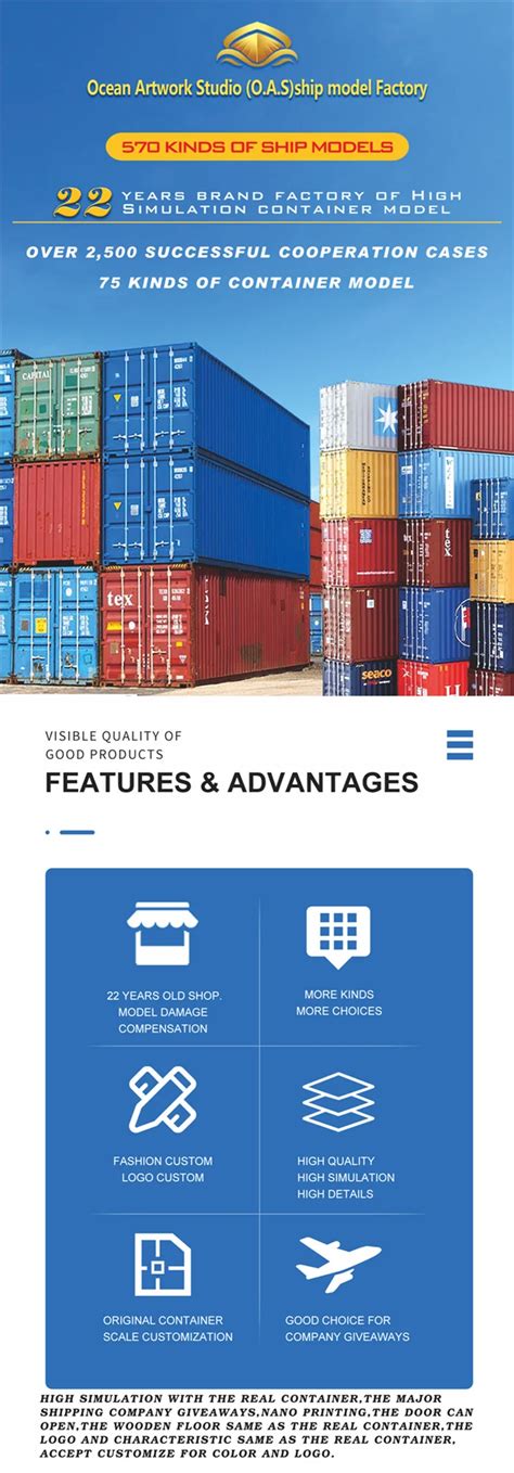 Oas Factory 120 Scale Sia Flexitank Container Model