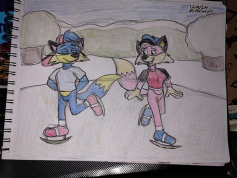 Rqalex The Fox And Becky The Fox Ice Skating By Truetelebugsfan468 On Deviantart