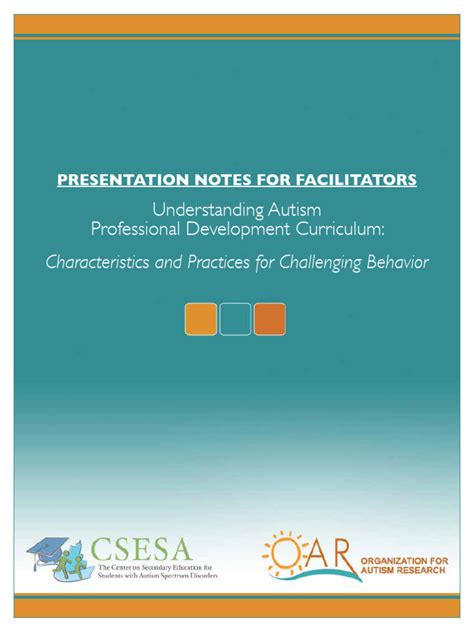 Presentation 1 Facilitator Notes Pdf Autism Spectrum Asperger