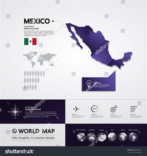 Maxico Map Vector Illustration Stock Vector Royalty Free 586258871 Shutterstock
