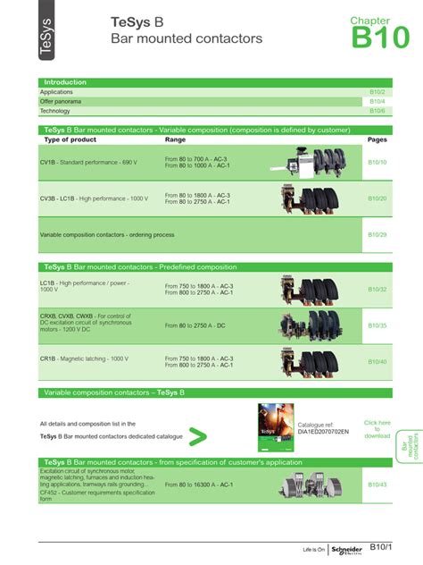 B10 Bar Mounted Contactorsen 29 Pdf Electric Motor Inductor