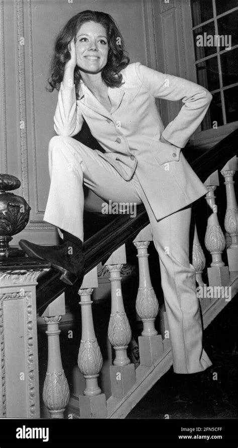 The Actress Diana Rigg Famous For Her Role In The 1960s As Emma Peel