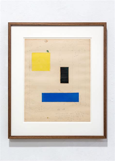 Marlow Moss Untitled Yellow Black And Blue Squares 1953 C The