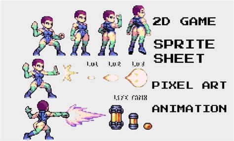 Create Sprite Sheet Characters Animation In Pixel Art 2d Game Asset