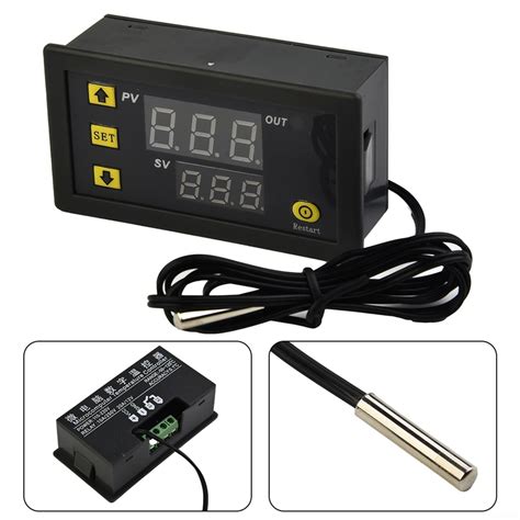 Lcd Thermostat Regulator Controller Digital Temperature Sensor Ac 220v