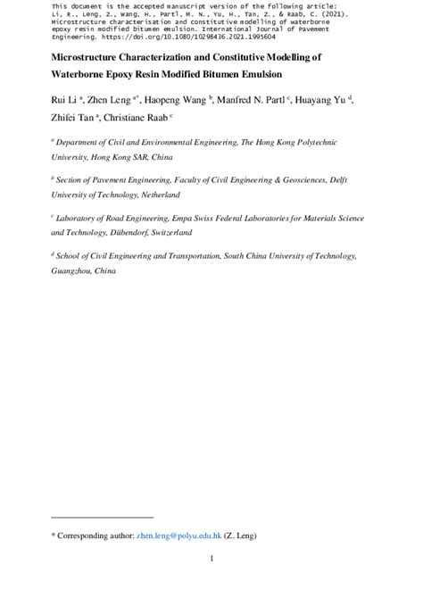 Pdf Microstructure Characterisation And Constitutive Modelling Of