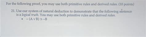 Solved For The Following Proof You May Use Both Primitive